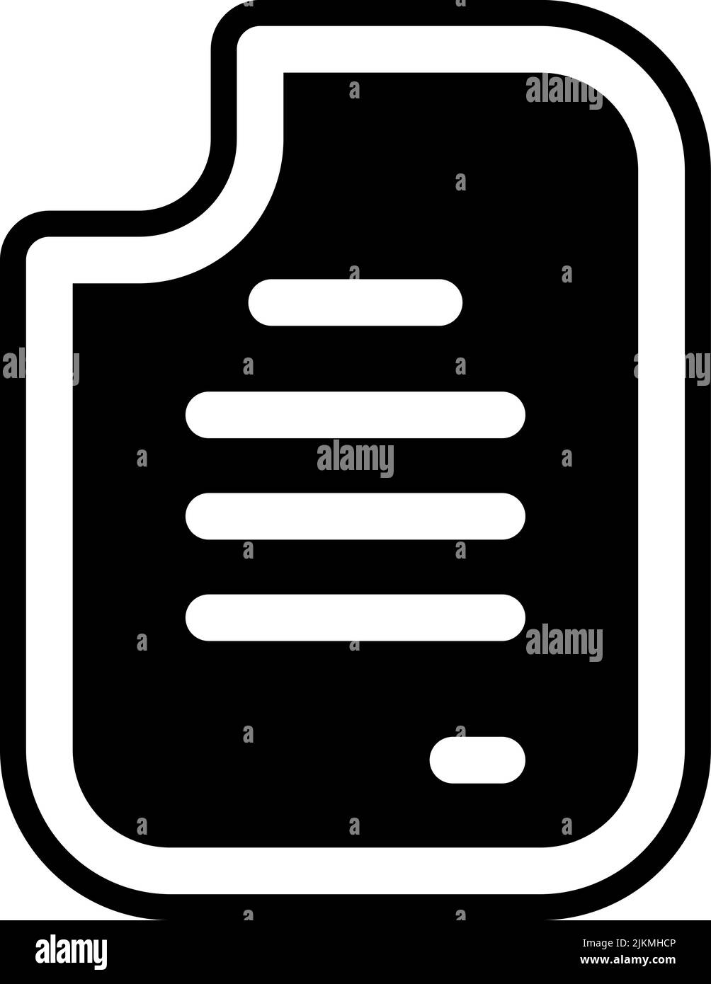 paper icon black vector illustration Stock Vector Image & Art - Alamy