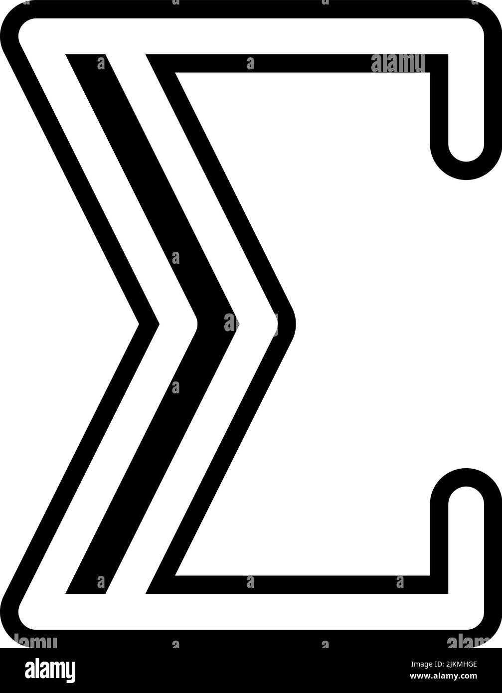 summation icon black vector illustration Stock Vector Image & Art - Alamy