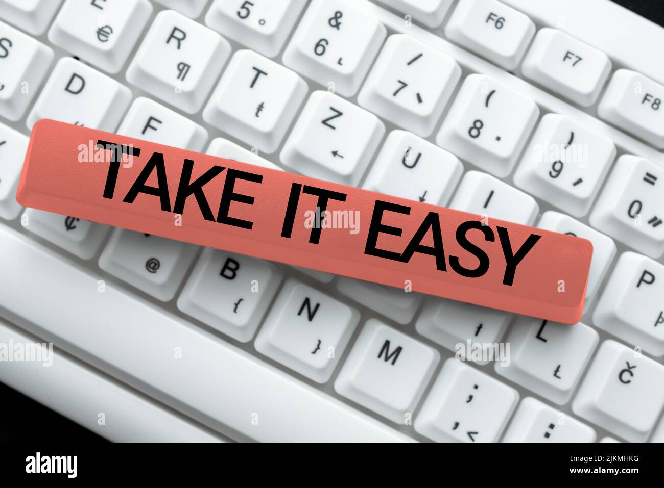 Handwriting text Take It Easy. Concept meaning Be relaxed do not worry ...