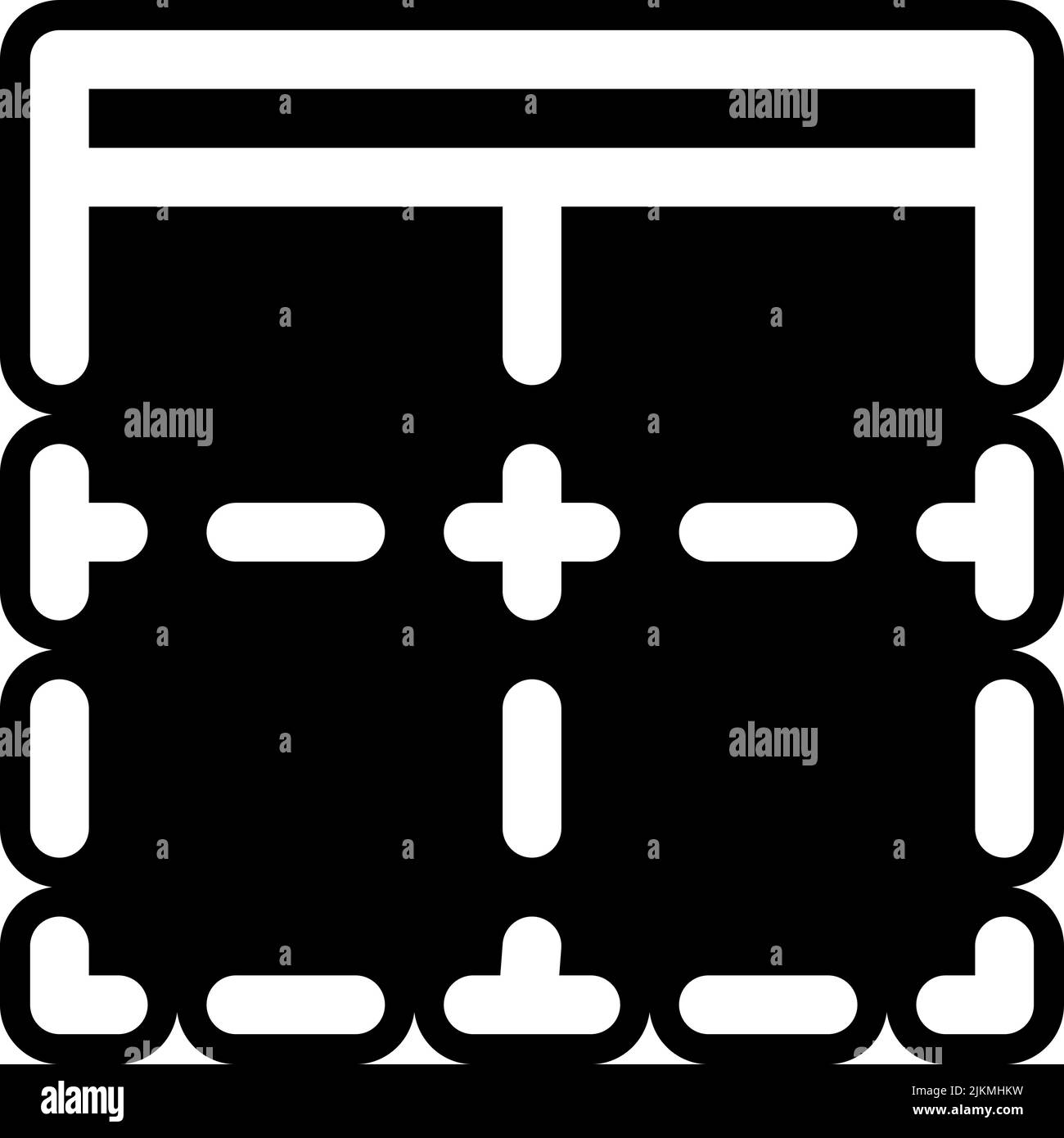 top border icon black vector illustration Stock Vector Image & Art - Alamy