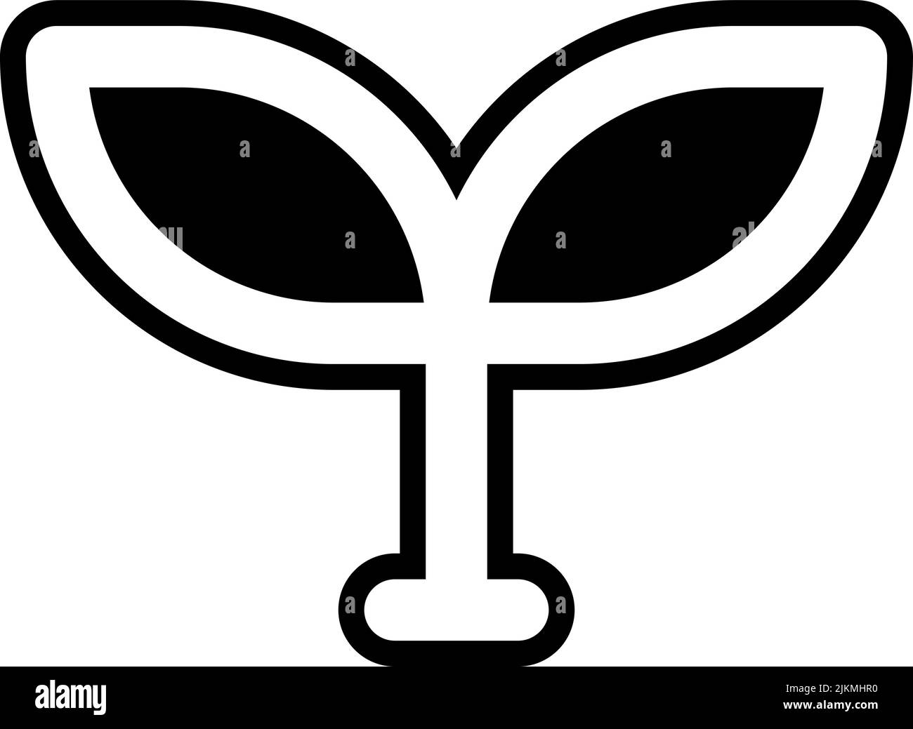 sprout icon black vector illustration Stock Vector Image & Art - Alamy