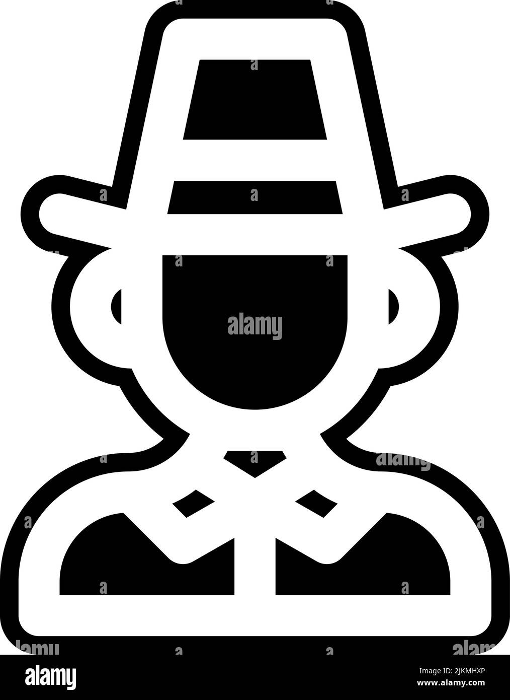 pilgrim icon black vector illustration Stock Vector Image & Art - Alamy