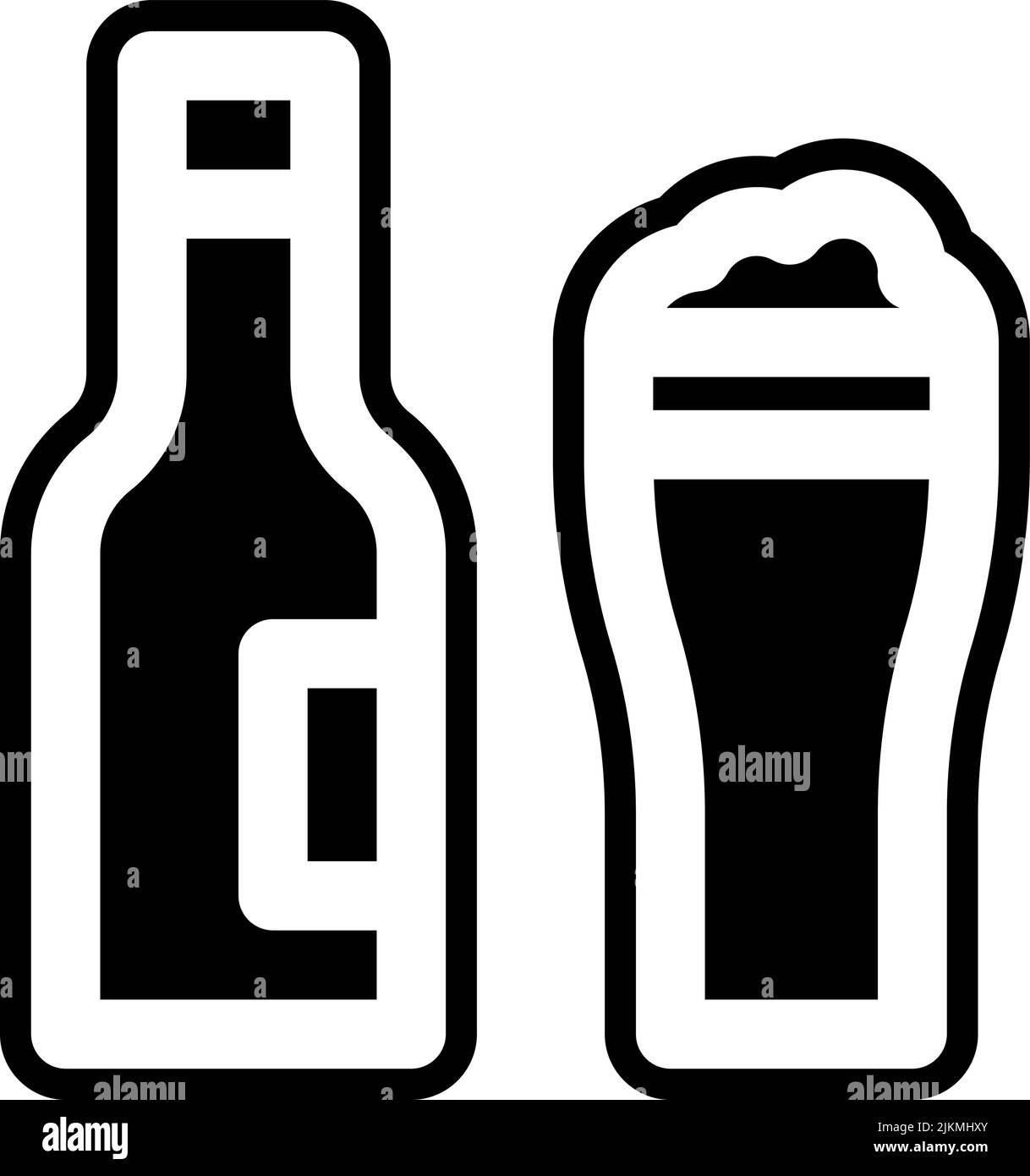 beer icon black vector illustration Stock Vector Image & Art - Alamy