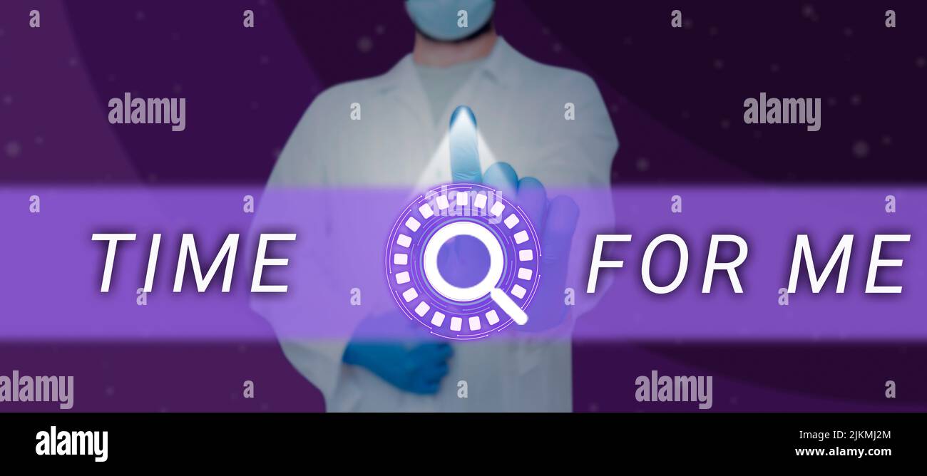 Writing displaying text Time For Me, Concept meaning I will take a ...