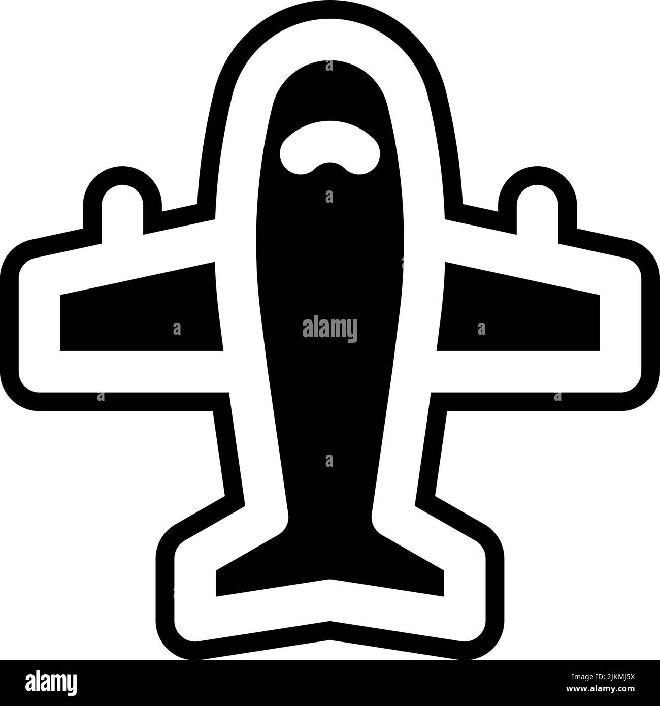 plane icon black vector illustration Stock Vector Image & Art - Alamy