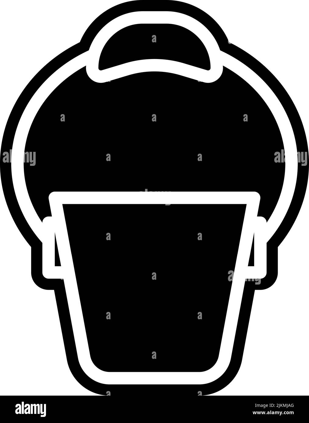 bucket icon black vector illustration Stock Vector Image & Art - Alamy