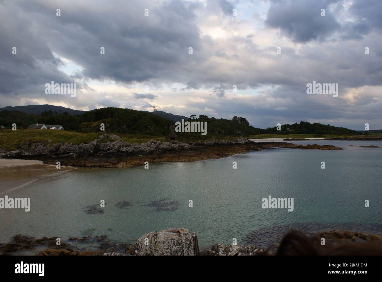 An aerial view of a beautiful sea in Scotland, United Kingdom Stock ...