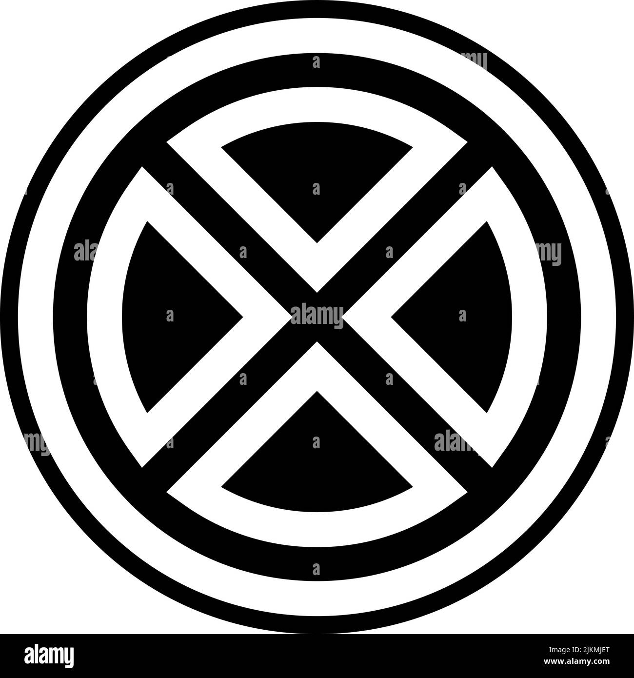 no stopping icon black vector illustration Stock Vector Image & Art - Alamy