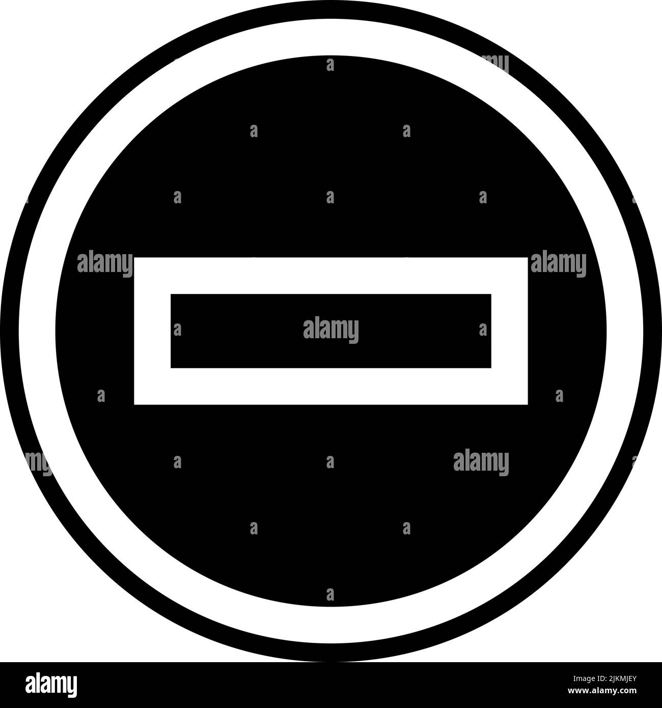 no entry icon black vector illustration Stock Vector Image & Art - Alamy