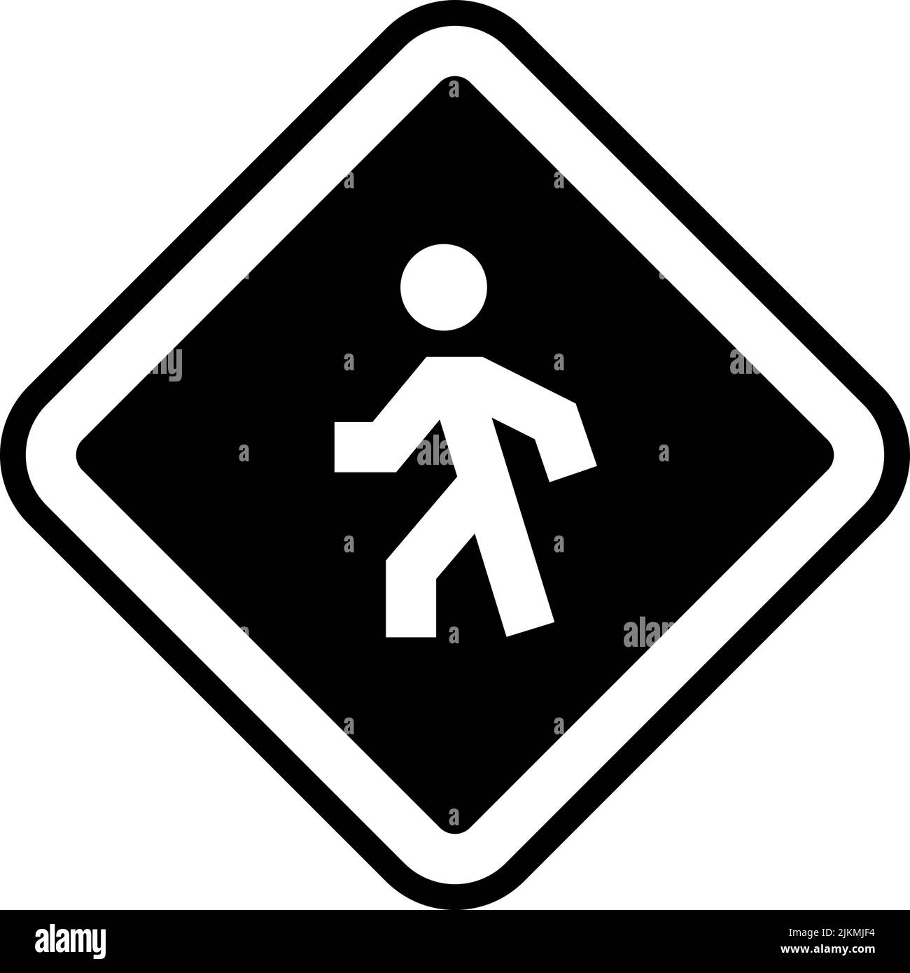 pedestrian crossing icon black vector illustration Stock Vector Image ...