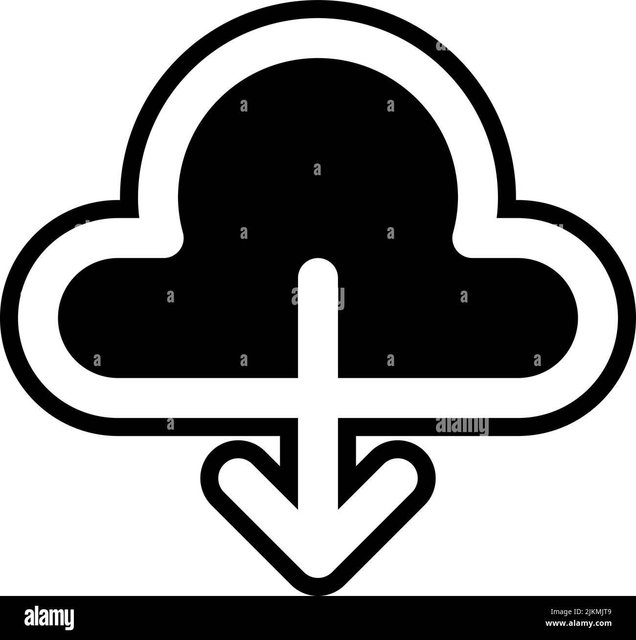 download icon black vector illustration Stock Vector Image & Art - Alamy