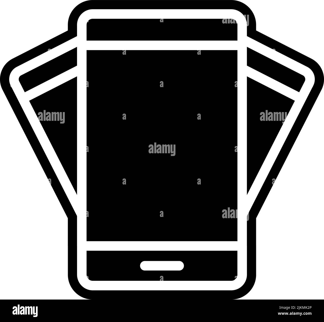 smartphone icon black vector illustration Stock Vector Image & Art - Alamy