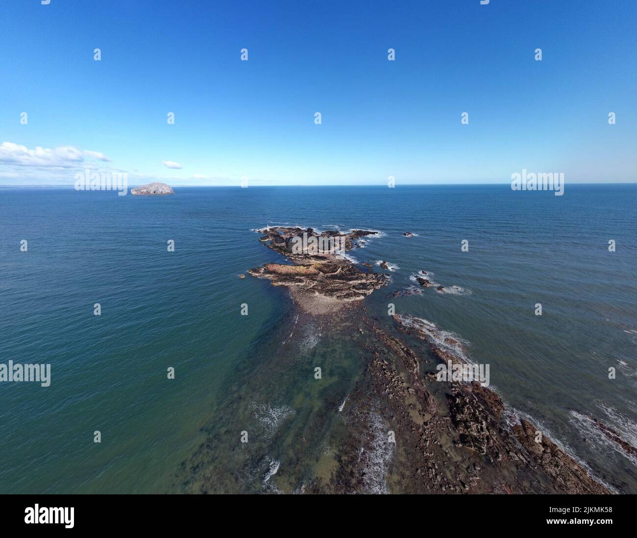 An aerial view of the incredible sea and beach on the east coast of ...