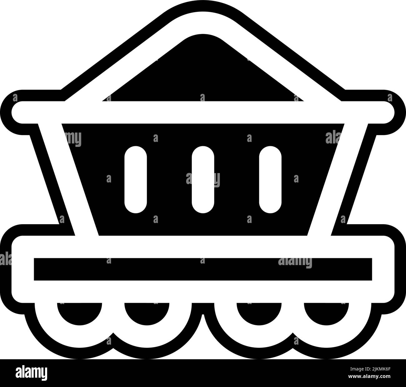 freight wagon icon black vector illustration Stock Vector Image & Art ...