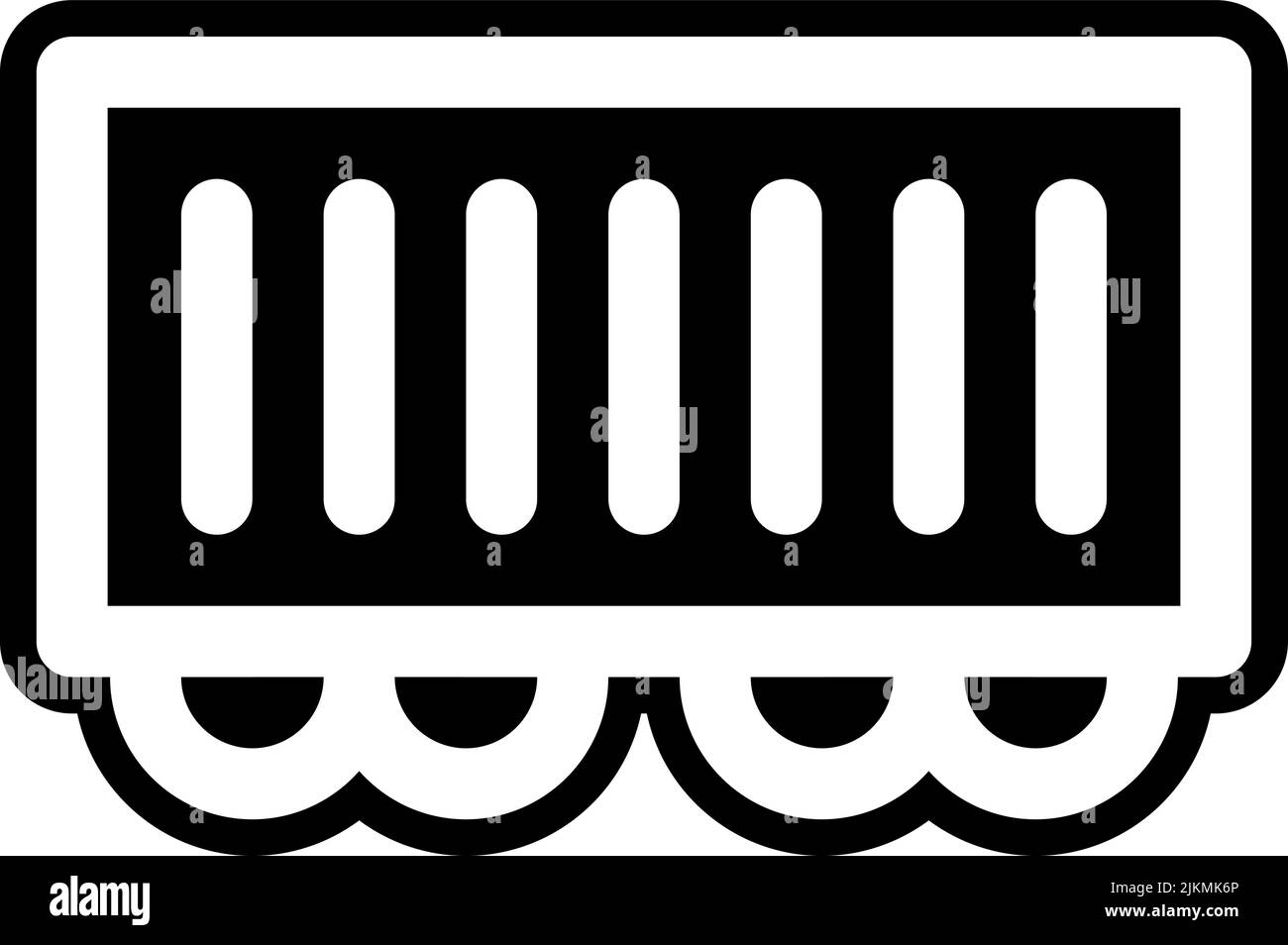 container icon black vector illustration Stock Vector Image & Art - Alamy