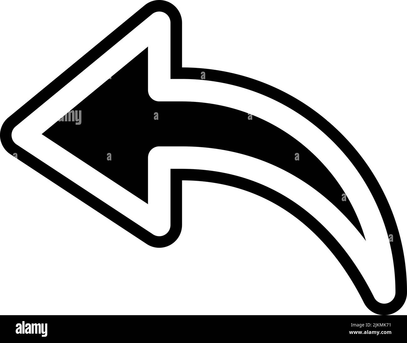 Undo Icon Black Vector Illustration Stock Vector Image And Art Alamy