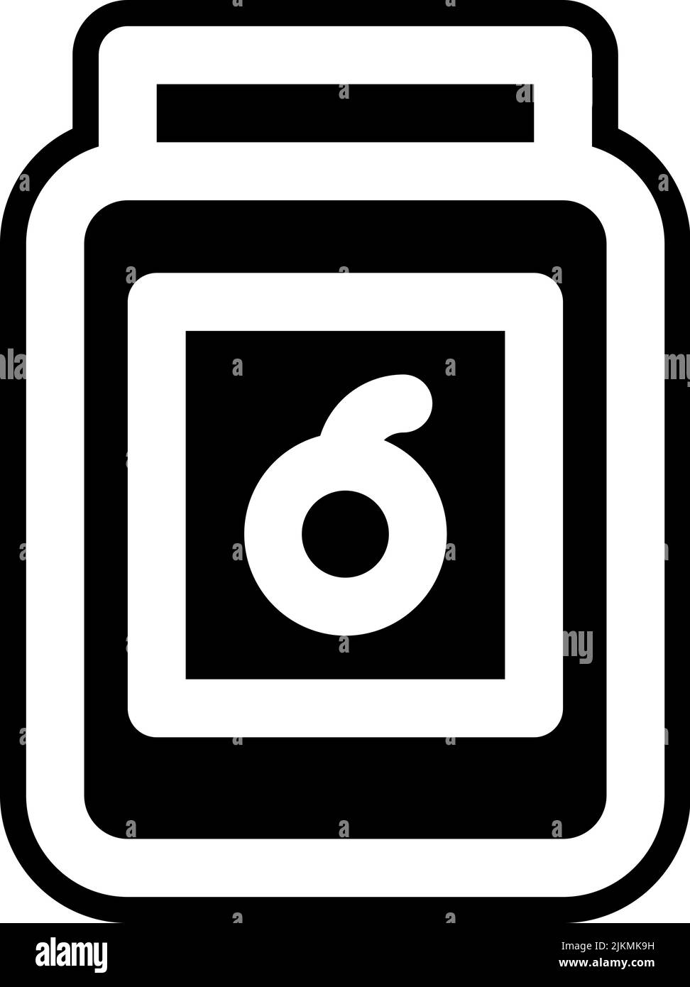 Black cherry jam jar icon hi-res stock photography and images - Alamy