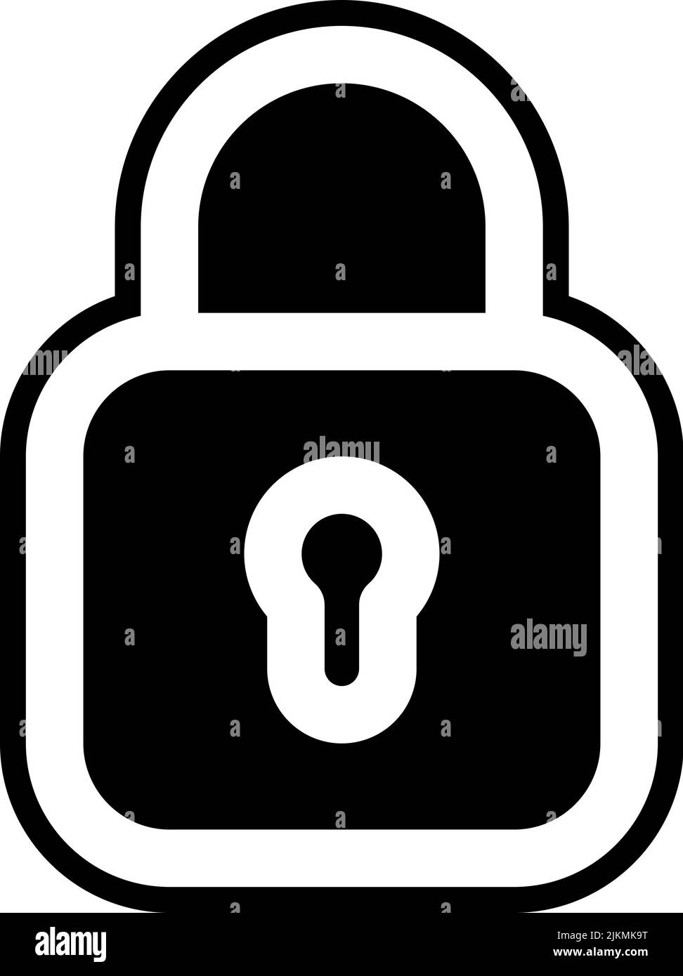padlock icon black vector illustration Stock Vector Image & Art - Alamy