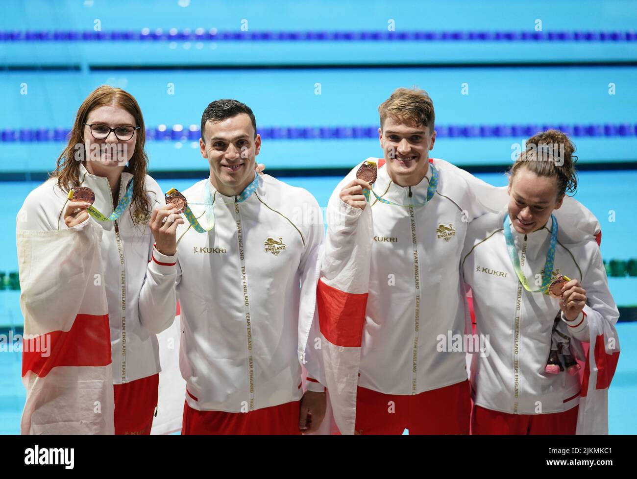 England's Freya Anderson James Guy, James Wilby and Lauren Cox after ...