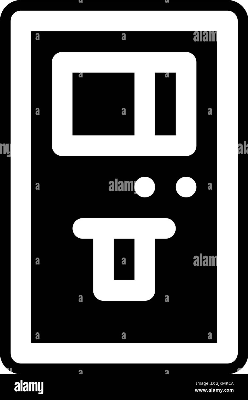 ticket machine icon black vector illustration Stock Vector Image & Art ...