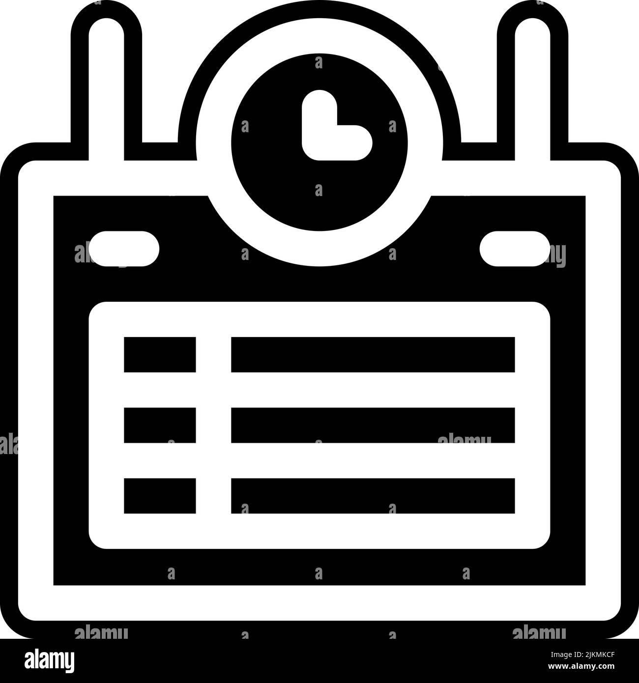 schedule icon black vector illustration Stock Vector Image & Art - Alamy