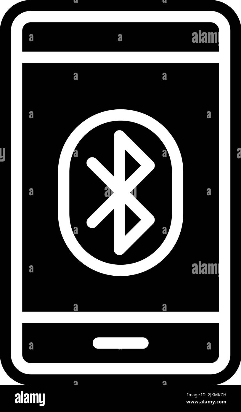 bluetooth icon black vector illustration Stock Vector Image & Art - Alamy