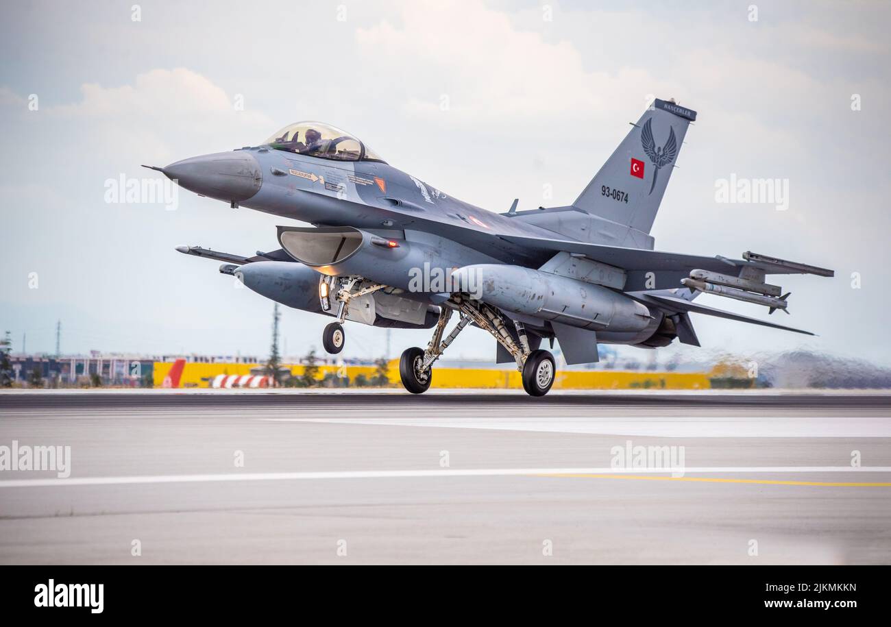 Konya, Turkey - 06.30.2022: Several F-16s from Turkish Air Force and ...