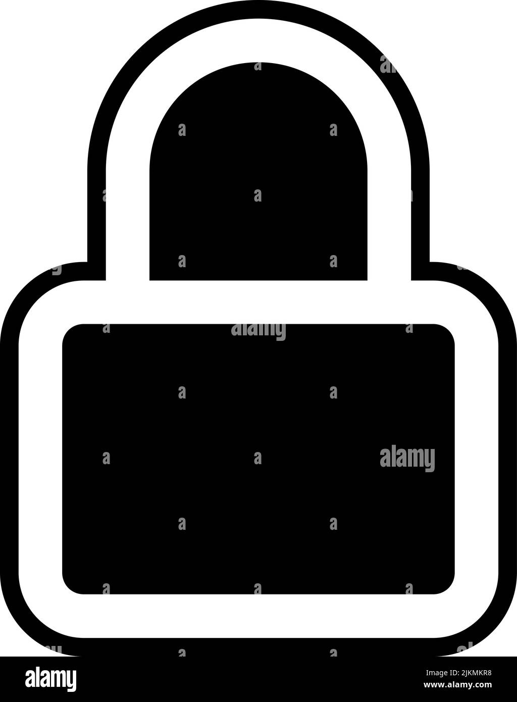 padlock icon black vector illustration Stock Vector Image & Art - Alamy