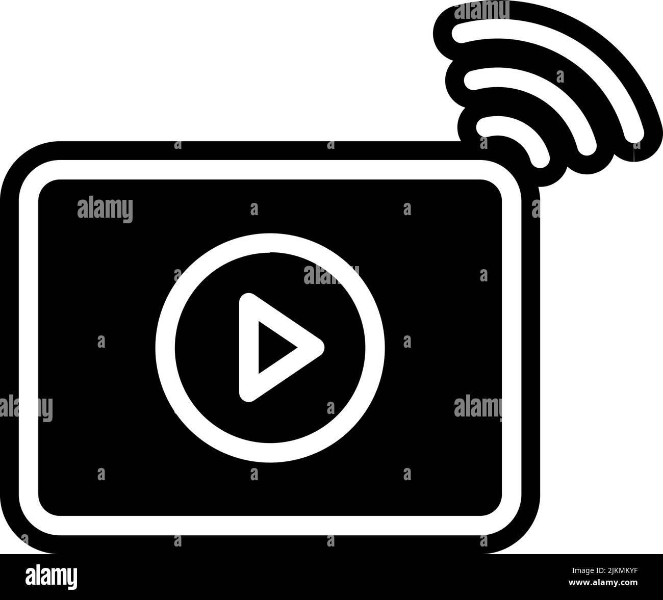 streaming icon black vector illustration Stock Vector Image & Art - Alamy