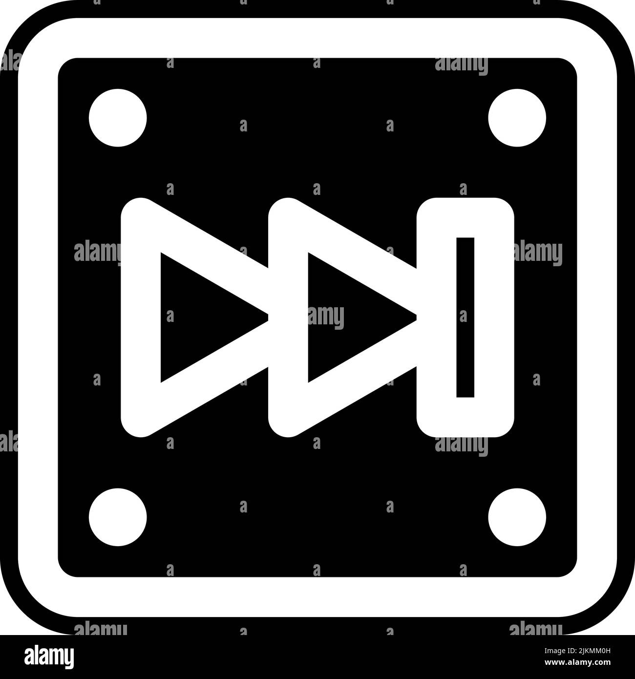 fast forward icon black vector illustration Stock Vector Image & Art ...