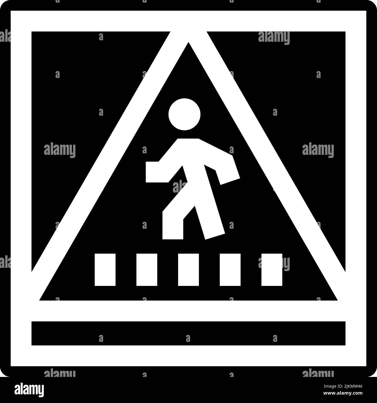 pedestrian crossing icon black vector illustration Stock Vector Image ...