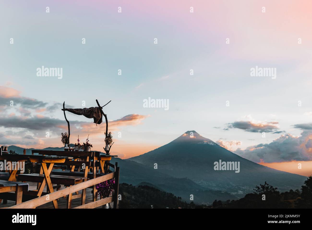 A mesmerizing view of Agua Volcano in Antigua, Guatemala, Central ...