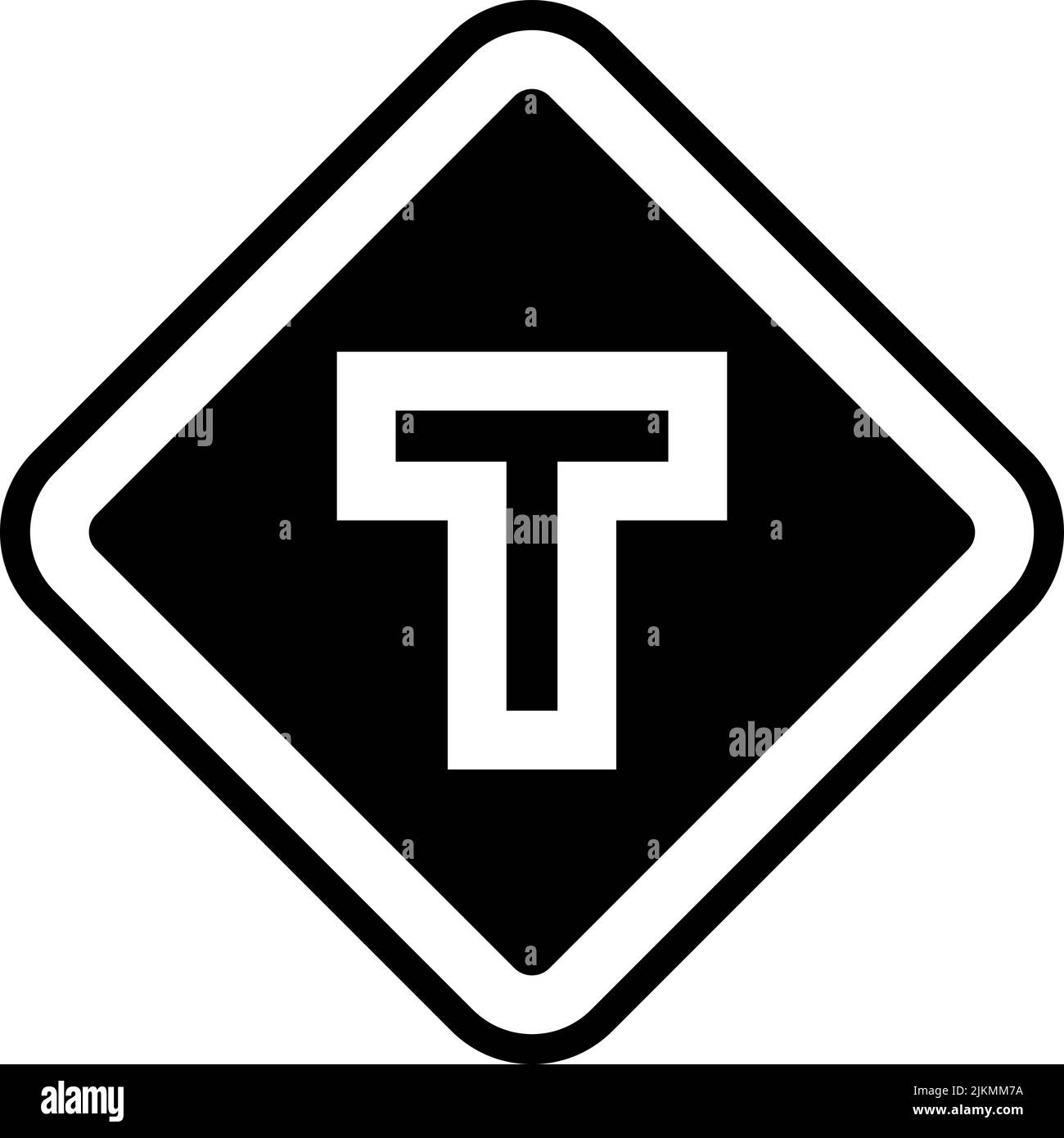 Intersection Icon Black Vector Illustration Stock Vector Image And Art Alamy