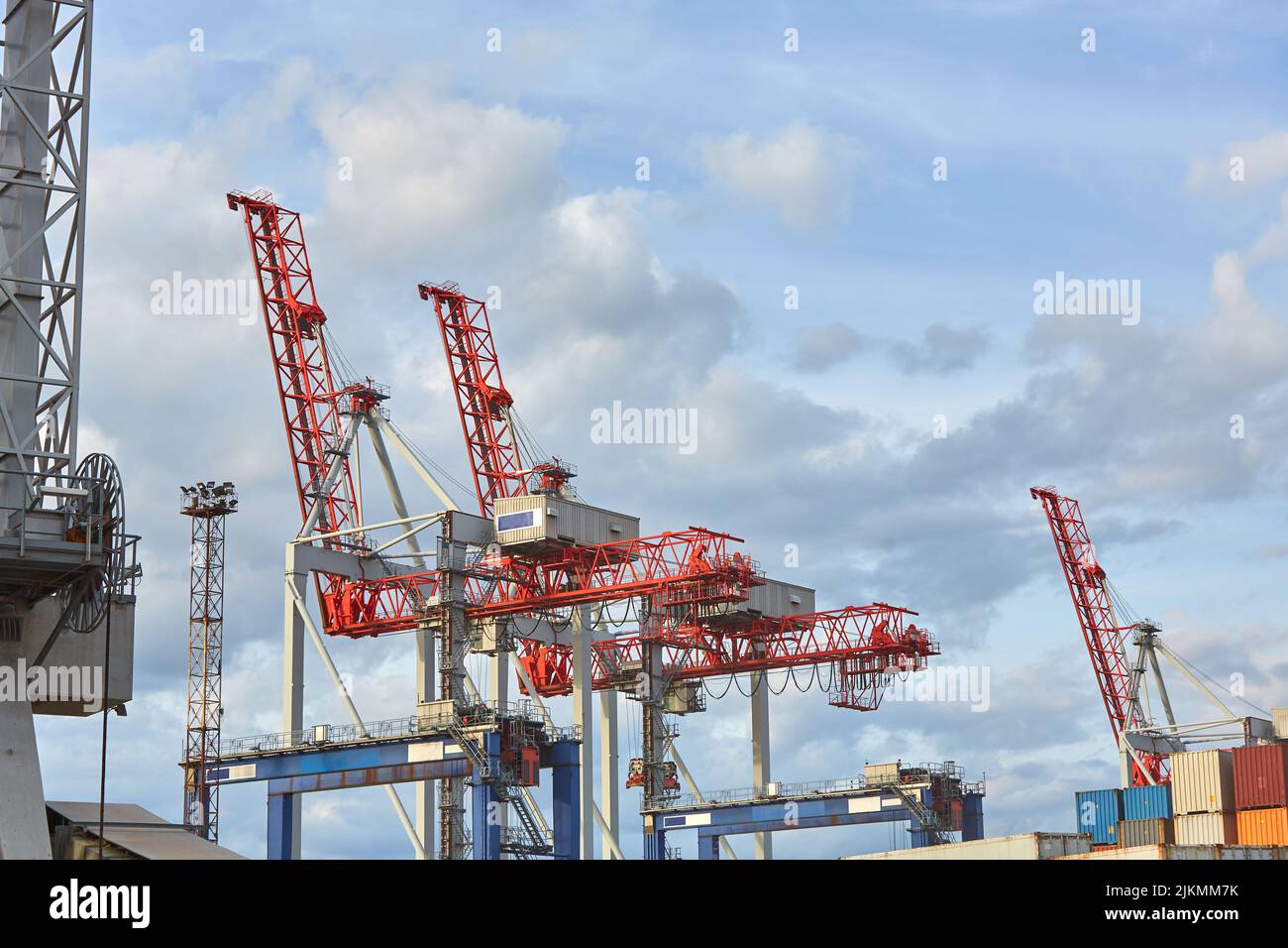 industrial port with containers Stock Photo - Alamy