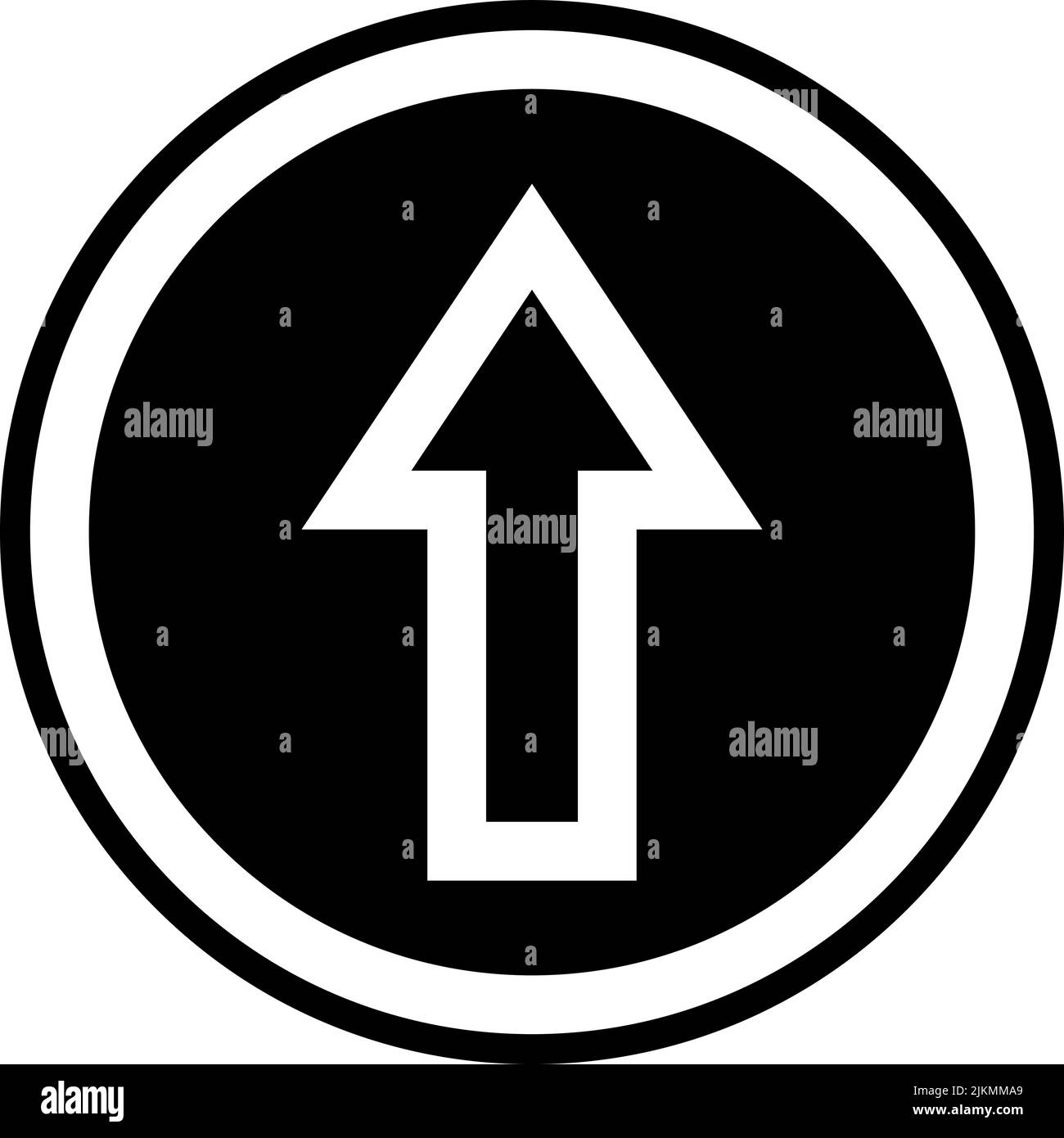 ahead only icon black vector illustration Stock Vector Image & Art - Alamy