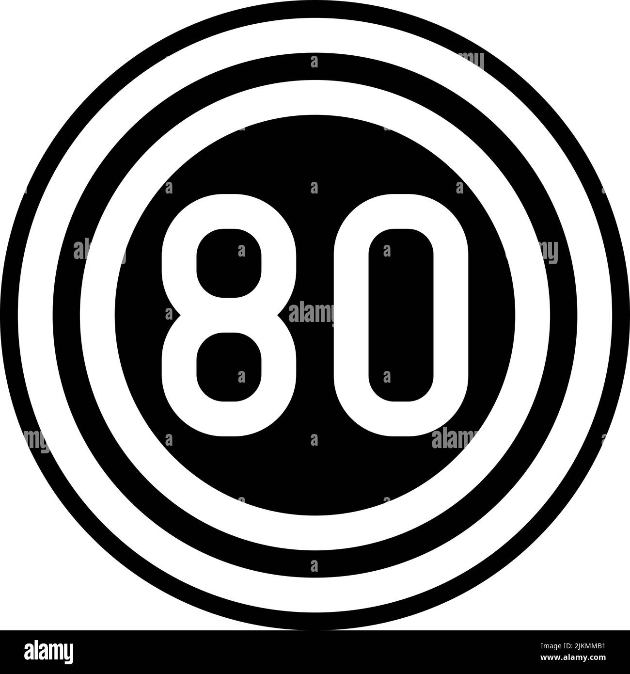 speed limit icon black vector illustration Stock Vector Image & Art - Alamy