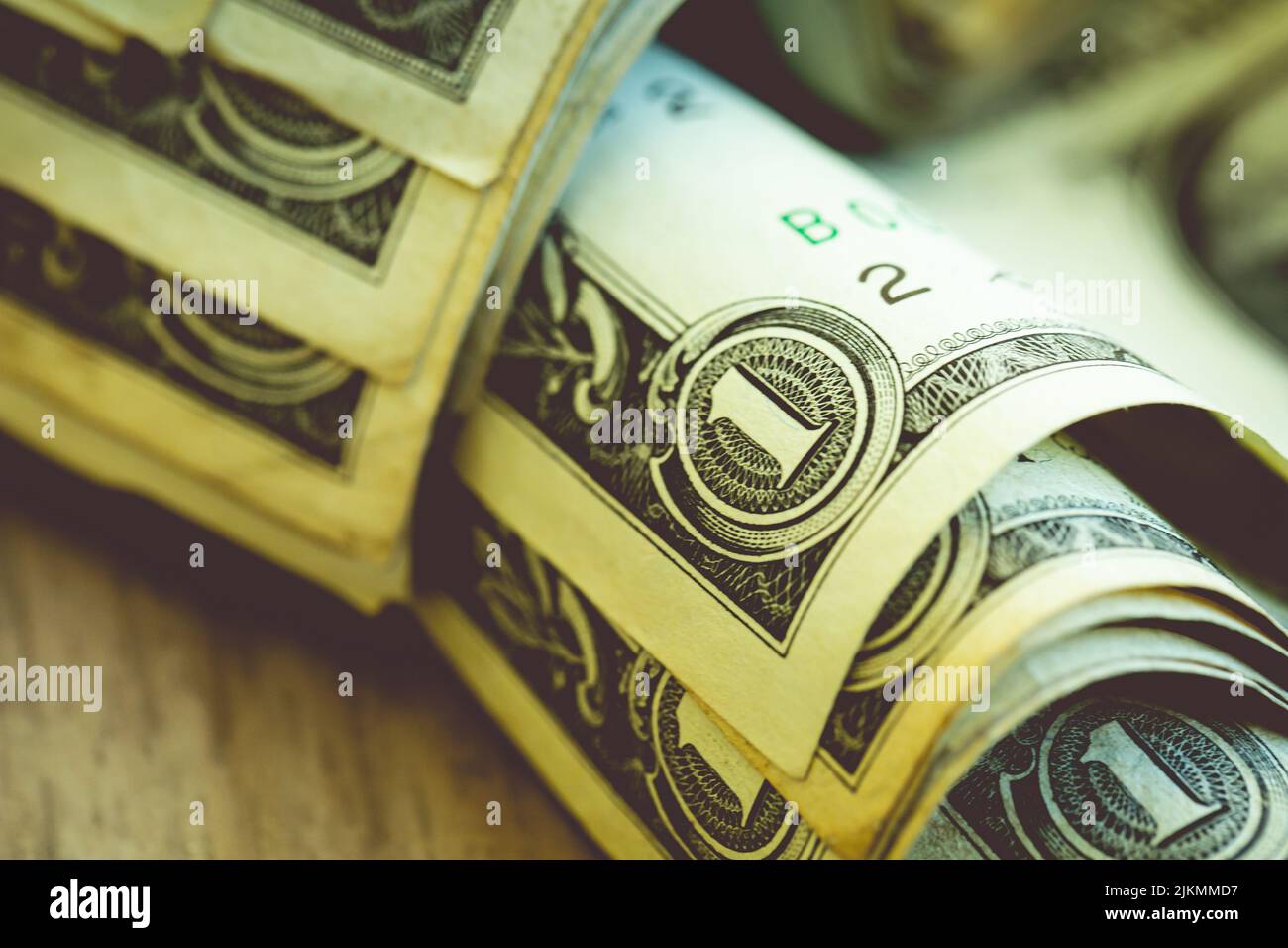 US dollar bills in closeup photography Stock Photo - Alamy