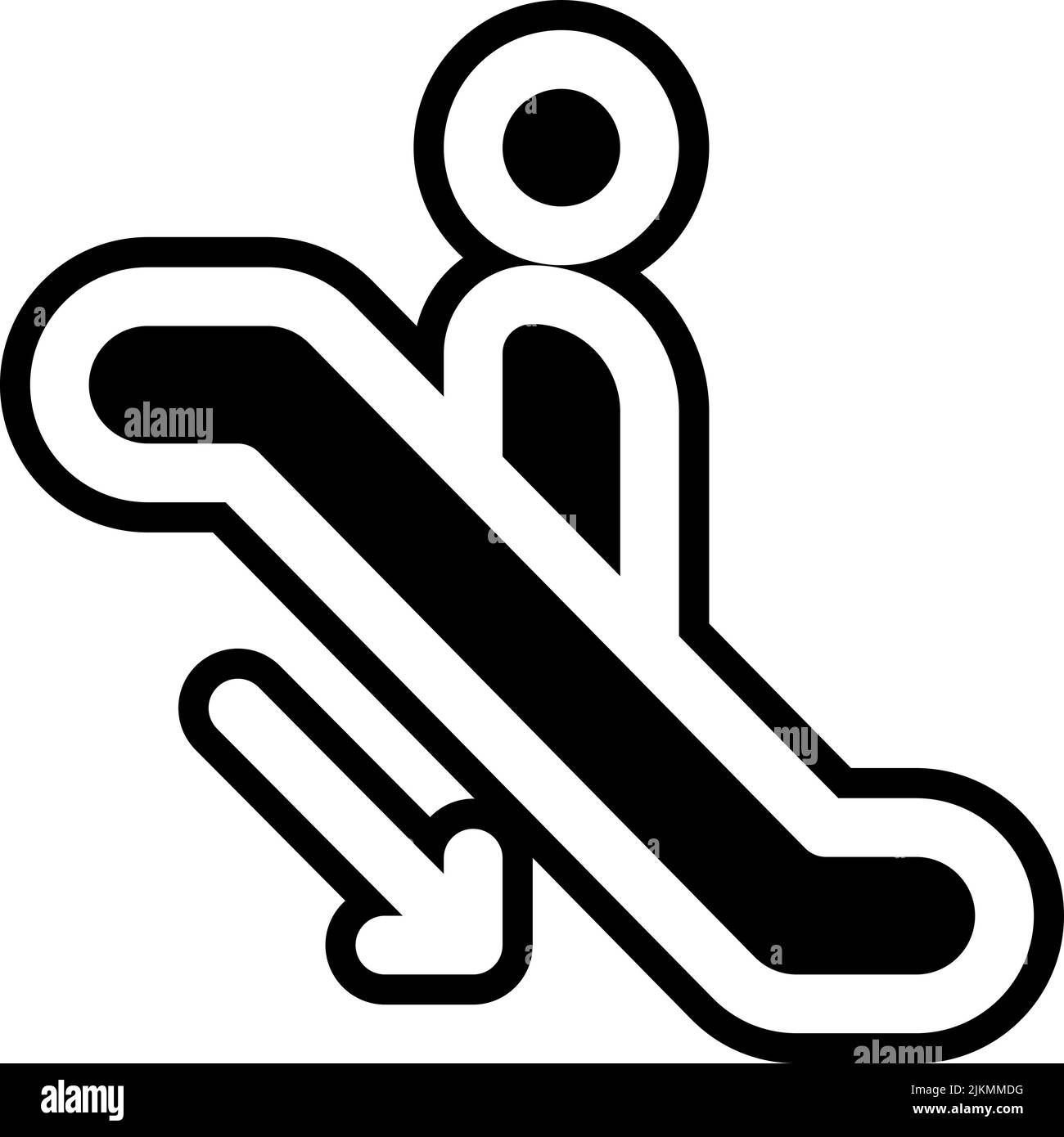 escalator icon black vector illustration Stock Vector Image & Art - Alamy