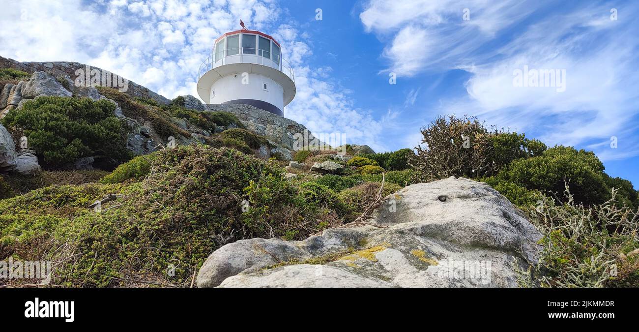 View of the old Cape Point Lighthouse in the Cape Point National Park ...