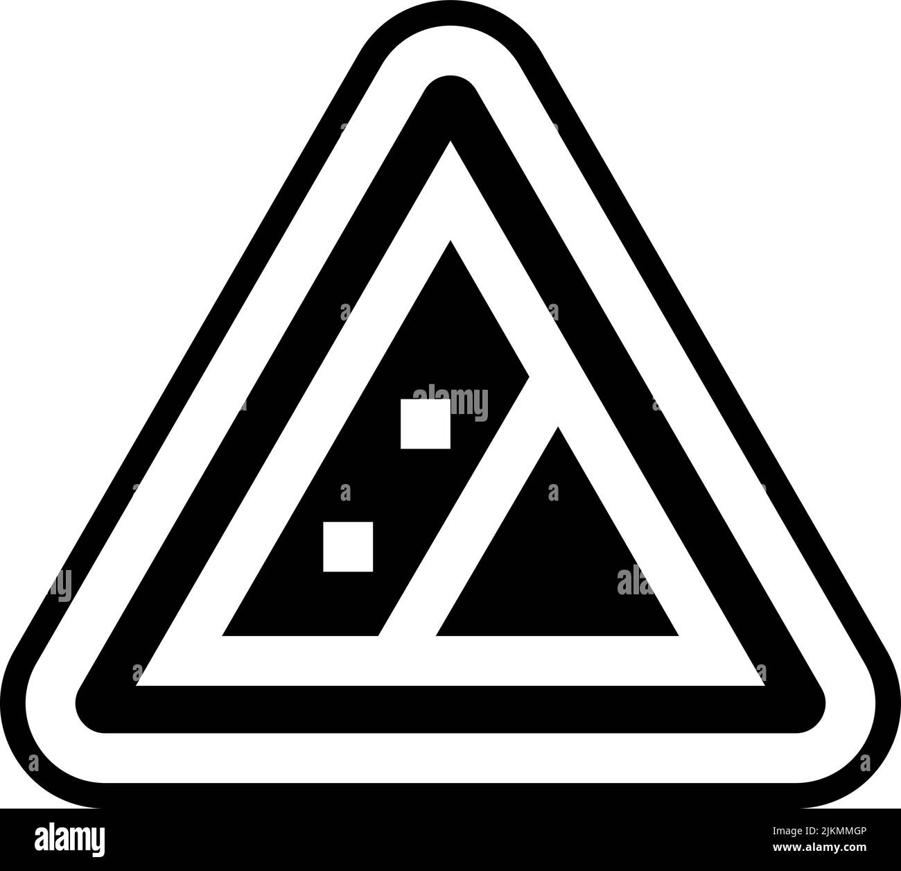 falling rocks icon black vector illustration Stock Vector Image & Art ...