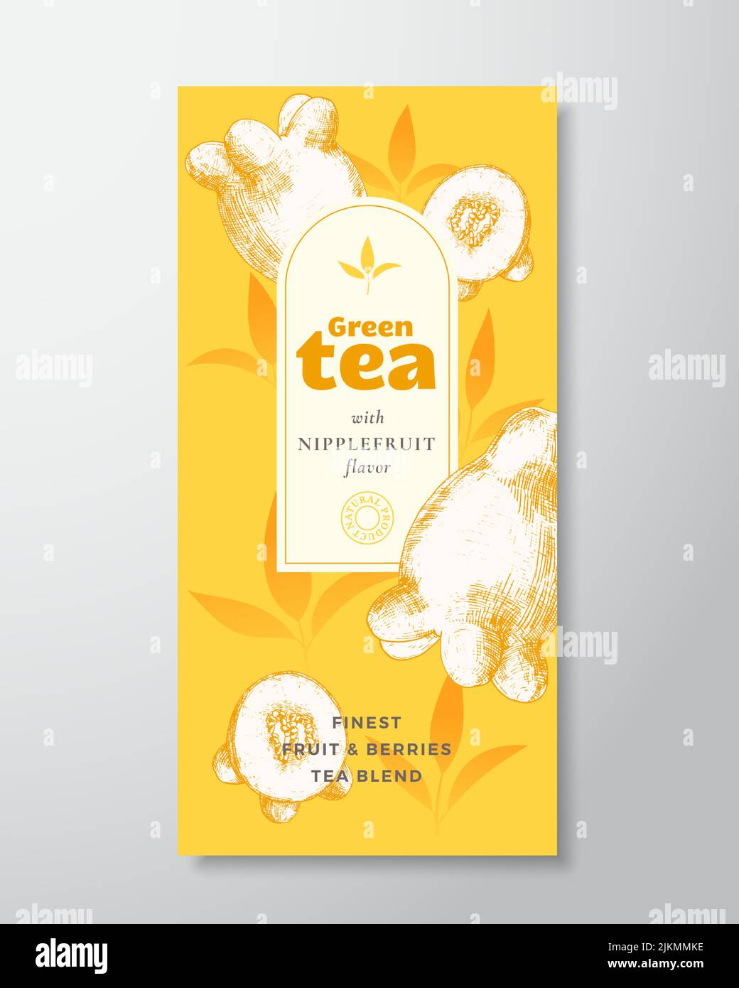 Fruit and Berries Tea Label Template. Abstract Vector Packaging Design ...