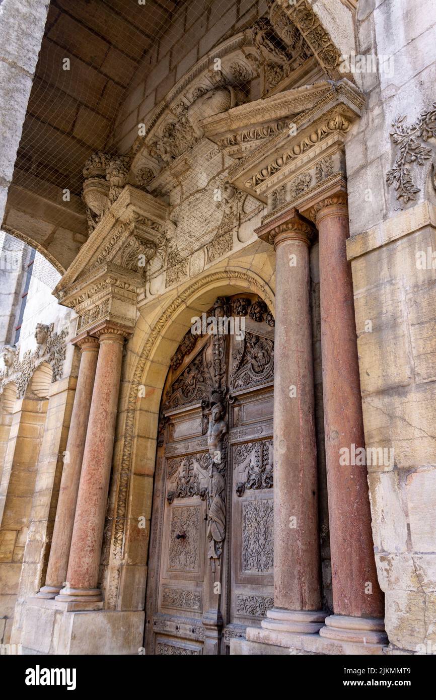 A vertical shot of beautiful architectural details of a historical ...