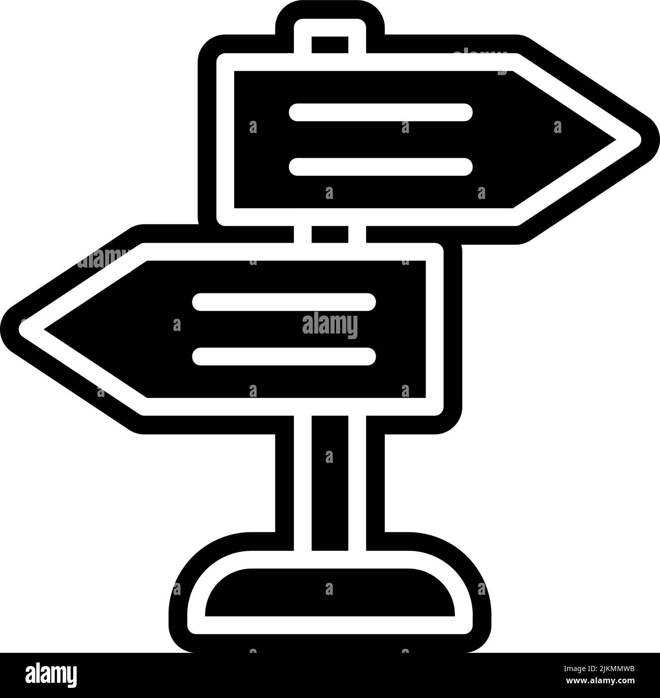 guidepost icon black vector illustration Stock Vector Image & Art - Alamy