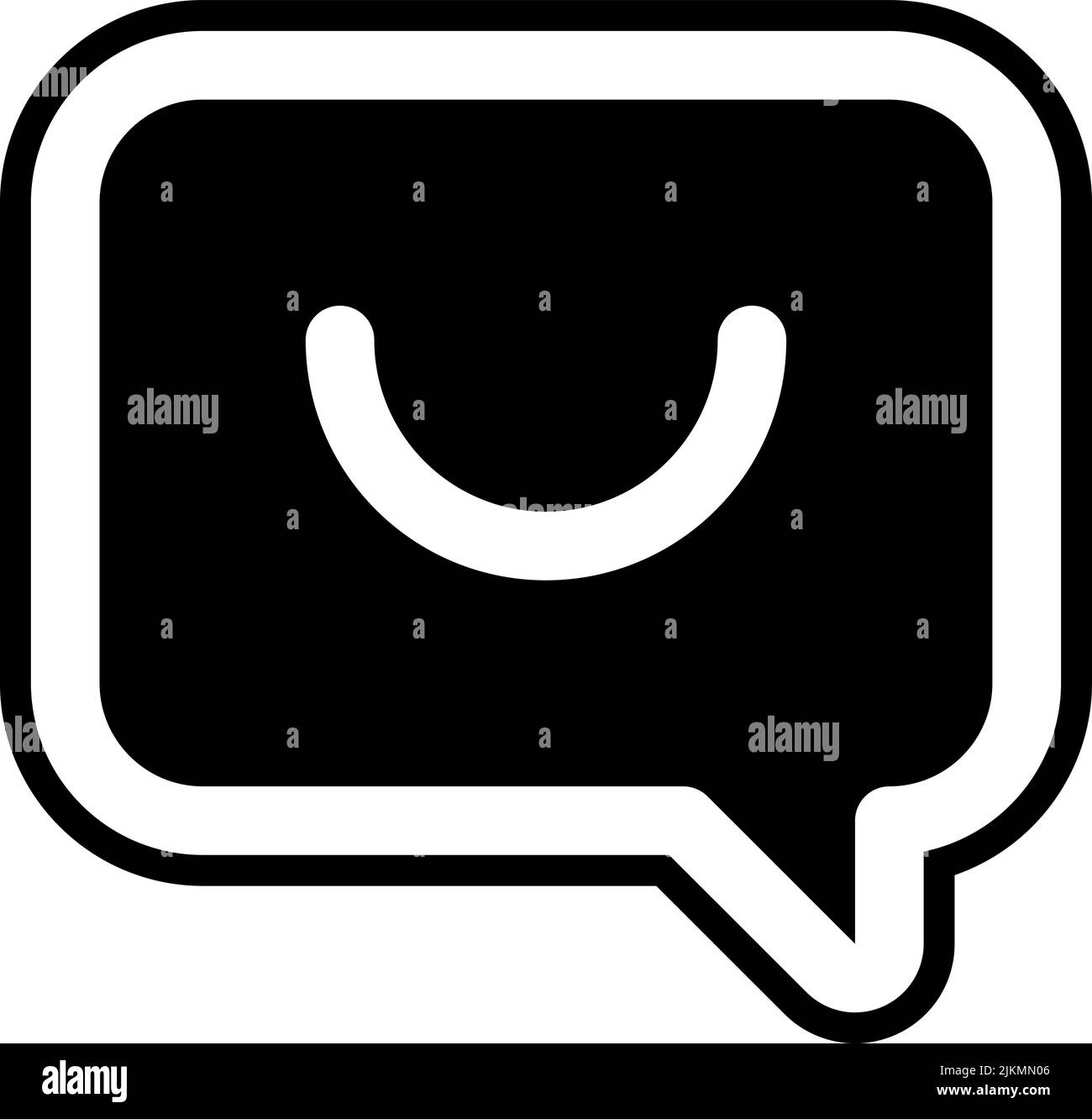 chat icon black vector illustration Stock Vector Image & Art - Alamy
