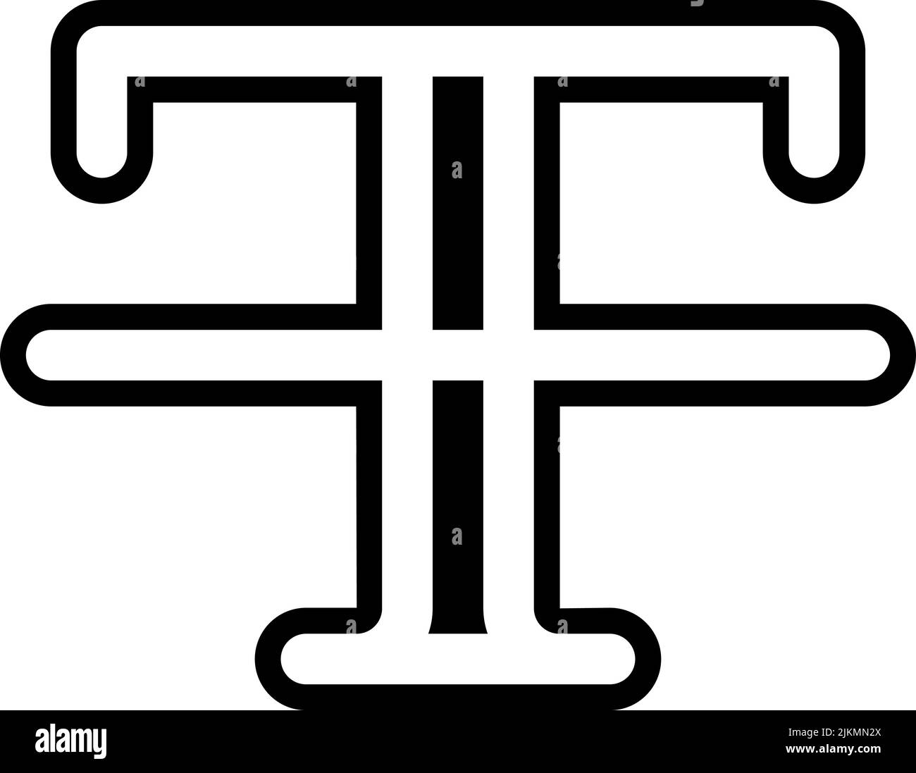 strikethrough icon black vector illustration Stock Vector Image & Art ...