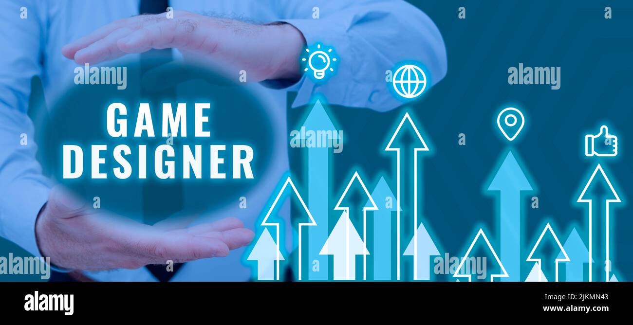 Conceptual display Game Designer. Business concept Campaigner Pixel Scripting Programmers ...