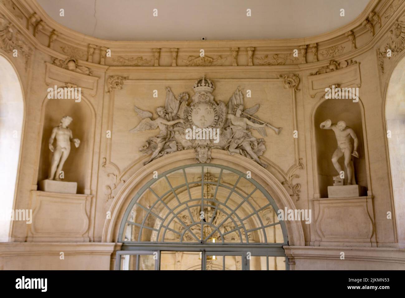 The Detail on the walls of The Palace of the Dukes of Burgundy during ...