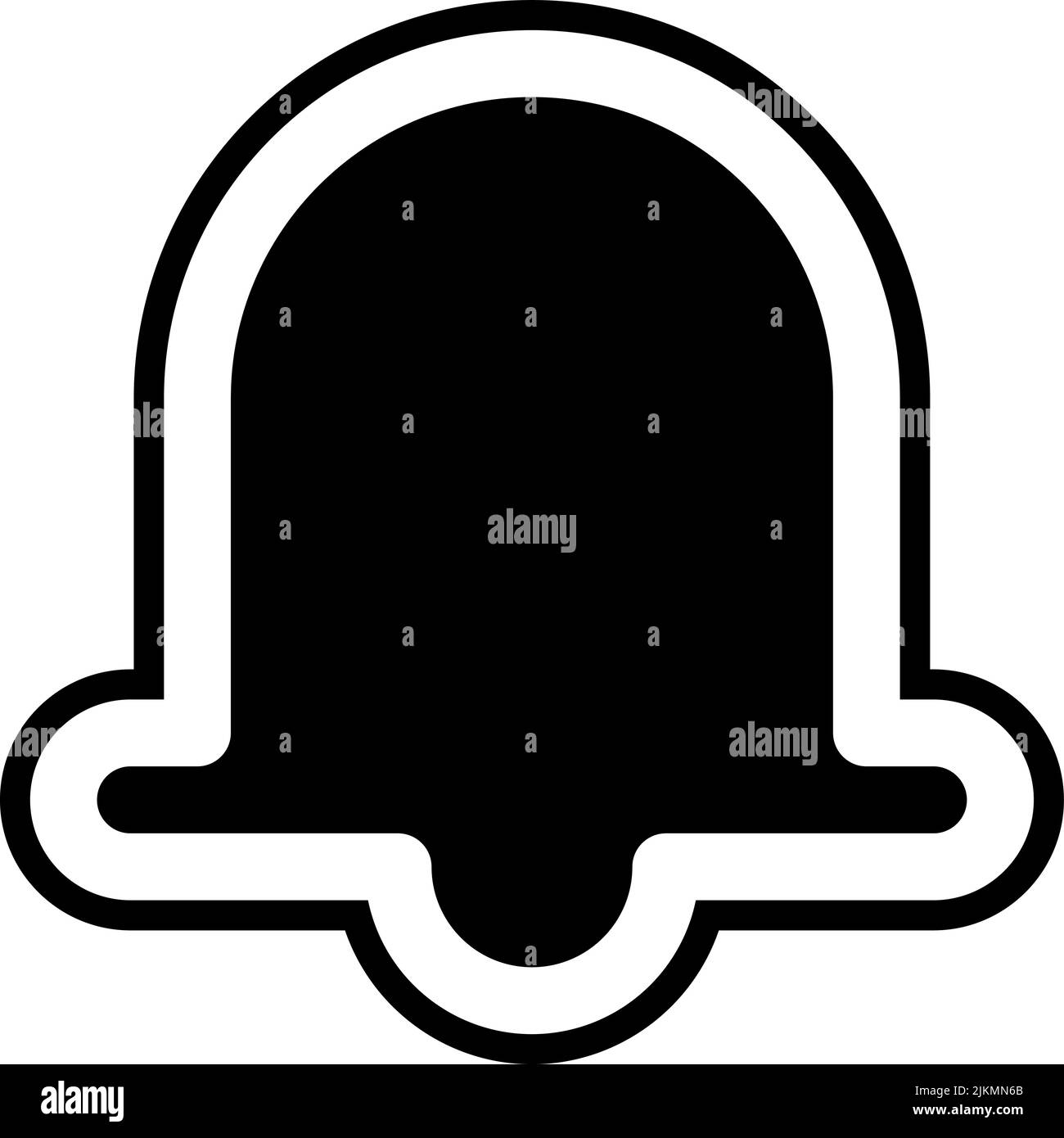 notification bell icon black vector illustration Stock Vector Image ...