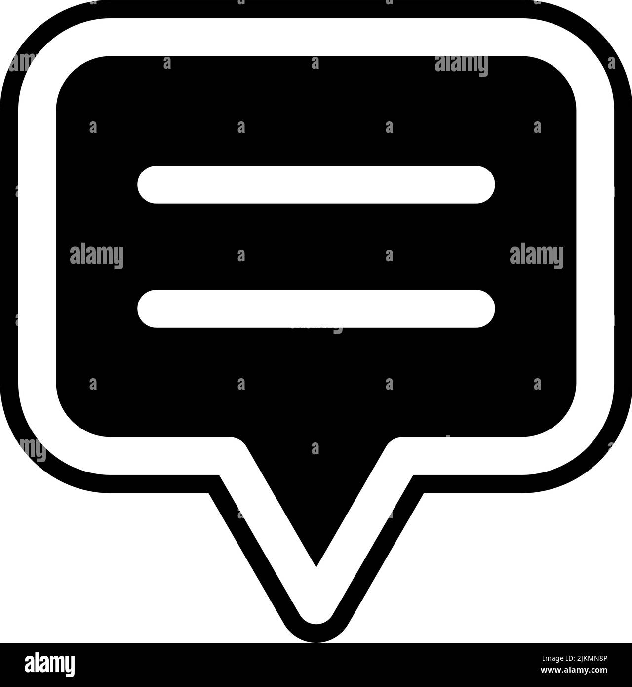 chat icon black vector illustration Stock Vector Image & Art - Alamy