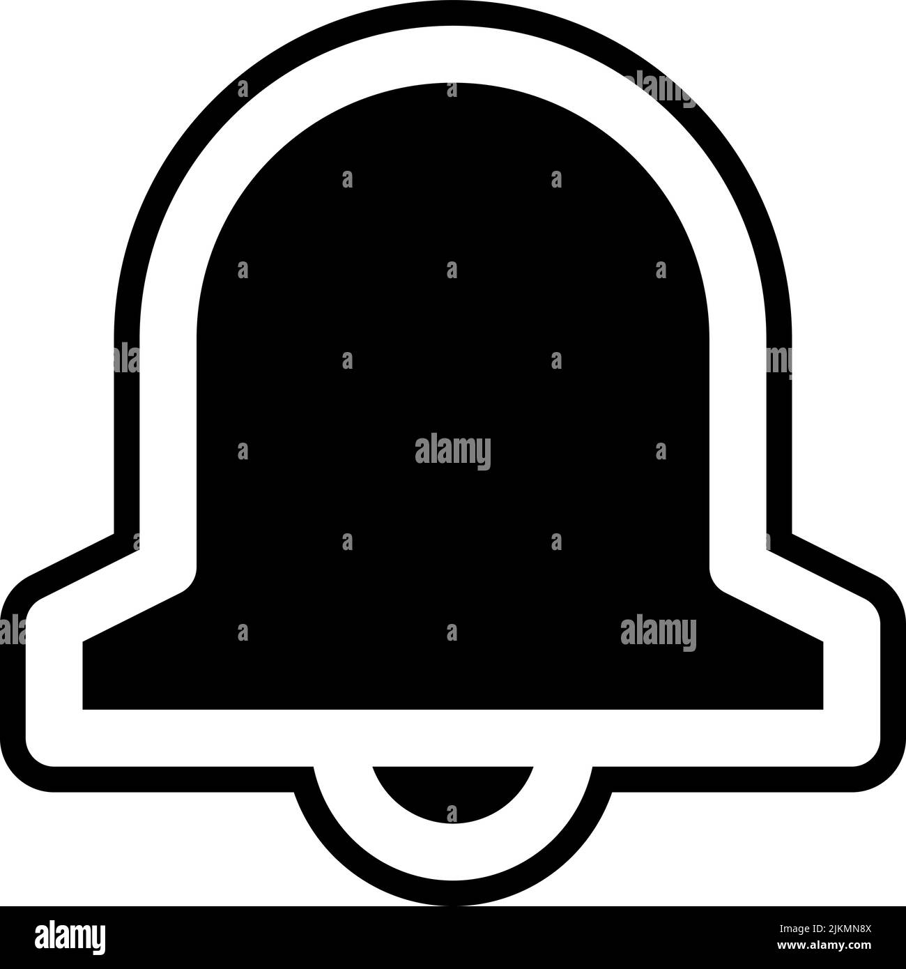 notification bell icon black vector illustration Stock Vector Image ...